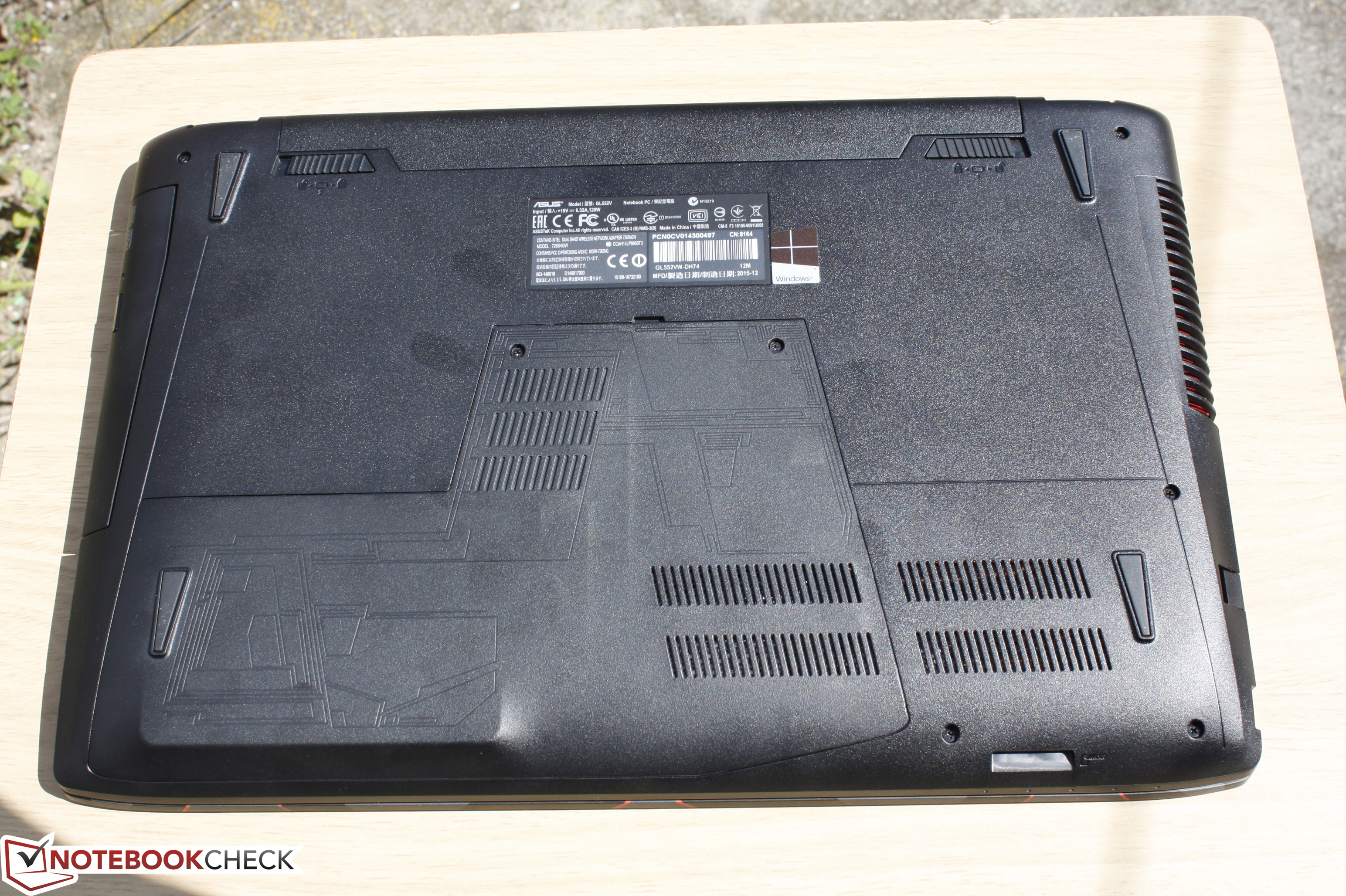 华硕 GL552VW Xotic PC版 笔记本电脑简短评测 - Notebookcheck