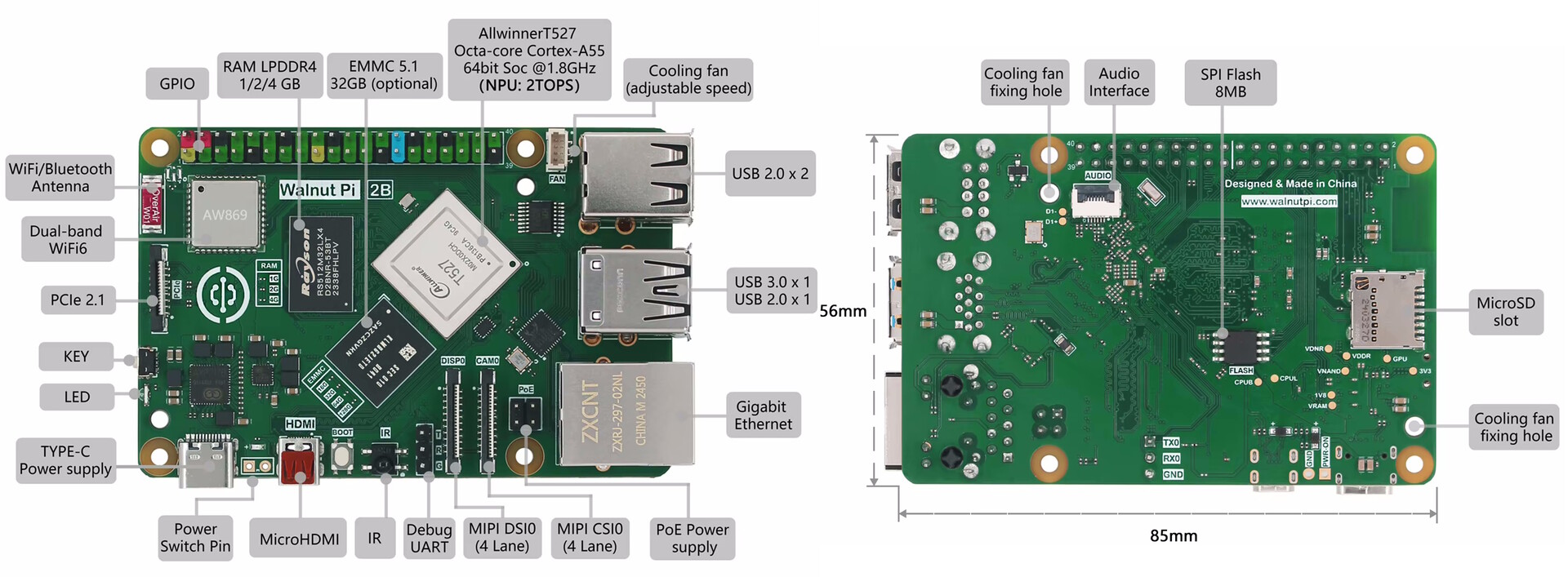 核桃 Pi 2B：新的Raspberry Pi 替代品，采用 PCIe 和 NPU，适用于人工智能工作负载 - Notebookcheck ...